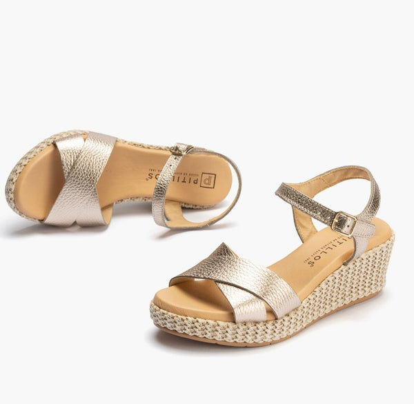 Pitillos Sandal Gold - Swank Shoes